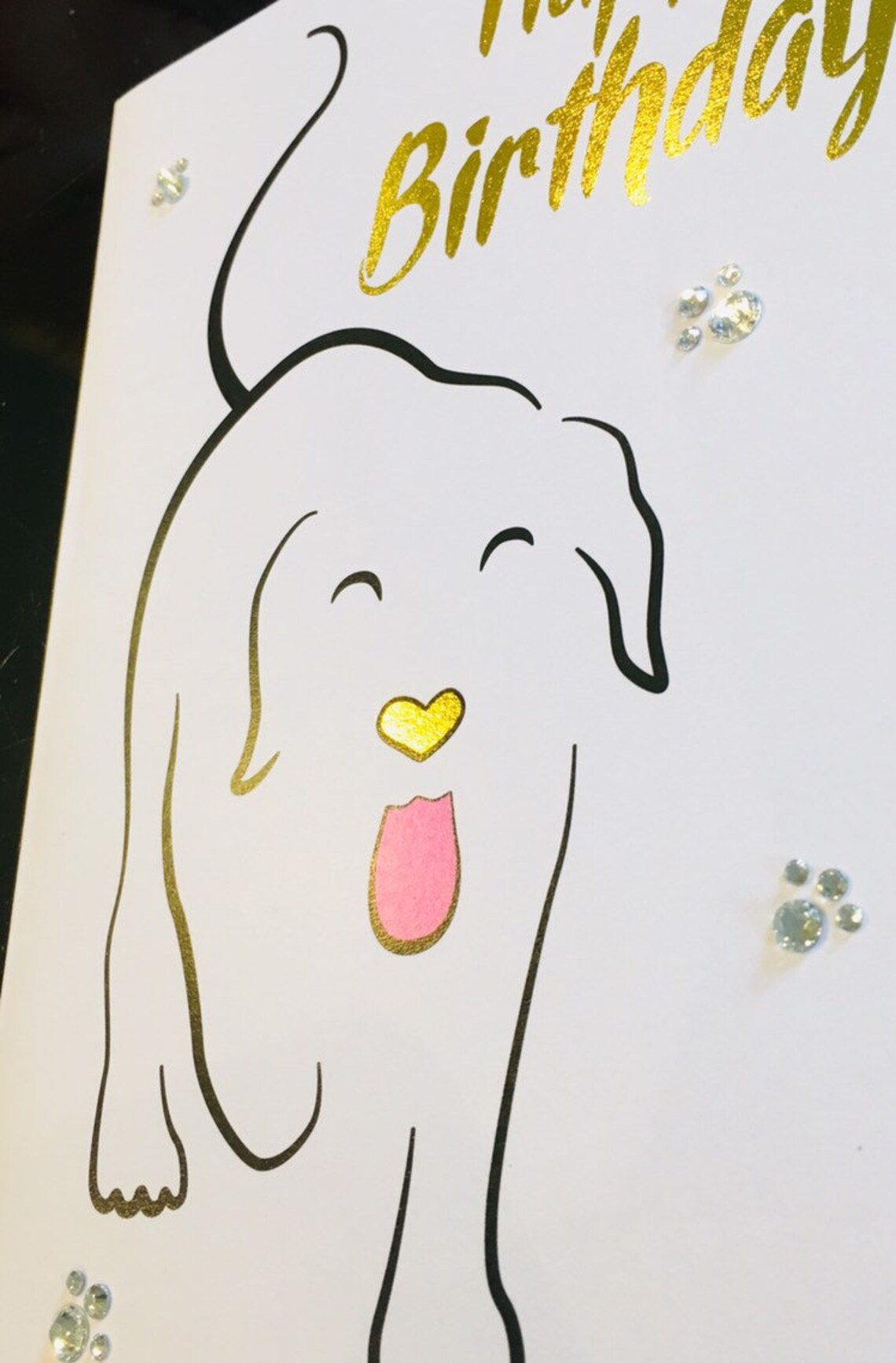 Happy Birthday Dog Card/happy Birthday Card/dog Card/large - Etsy