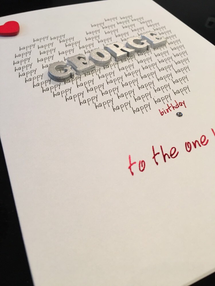 Personalised Name Birthday Card/any Name/large - Etsy