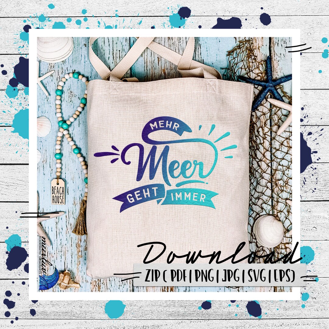 Plotterdatei mehr Meer Geht Immer Maritim SVG PNG - Etsy