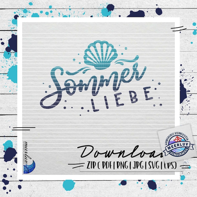 Plotterdatei sommer Liebe Schriftzug Maritim SVG PNG - Etsy