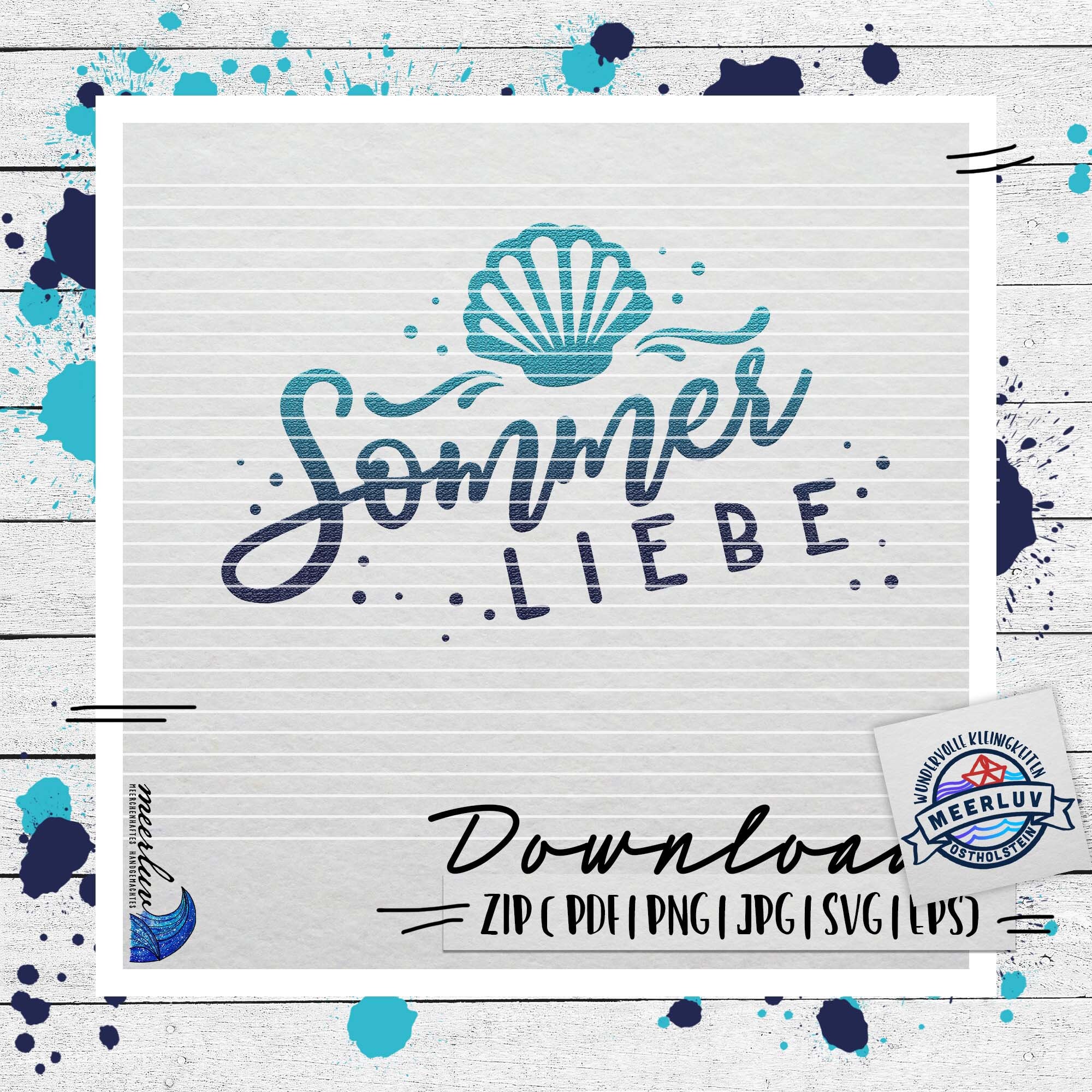 Plotterdatei sommer Liebe Schriftzug Maritim SVG PNG - Etsy