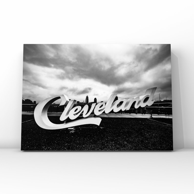 Script Cleveland Sign - Cleveland, Ohio - Etsy
