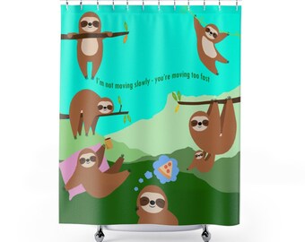 Sloth Shower Curtain - Etsy
