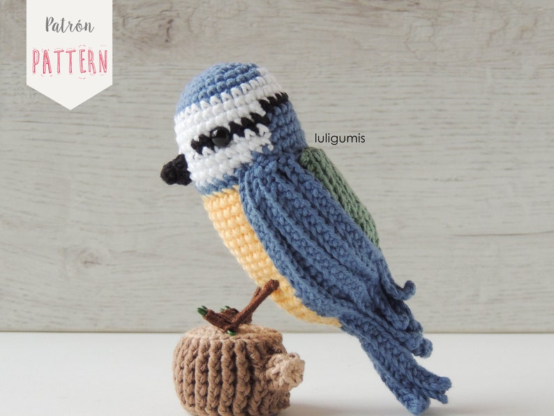 Blue Tit Amigurumi Pattern Blue Tit Crochet Pattern Blue Bird ...