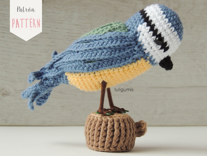 Blue Tit Amigurumi Pattern Blue Tit Crochet Pattern Blue Bird ...