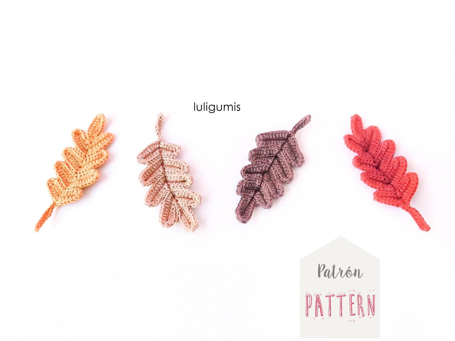Fall Leaves Crochet Pattern Autumn Leaves Crochet Pattern Applique Fall ...