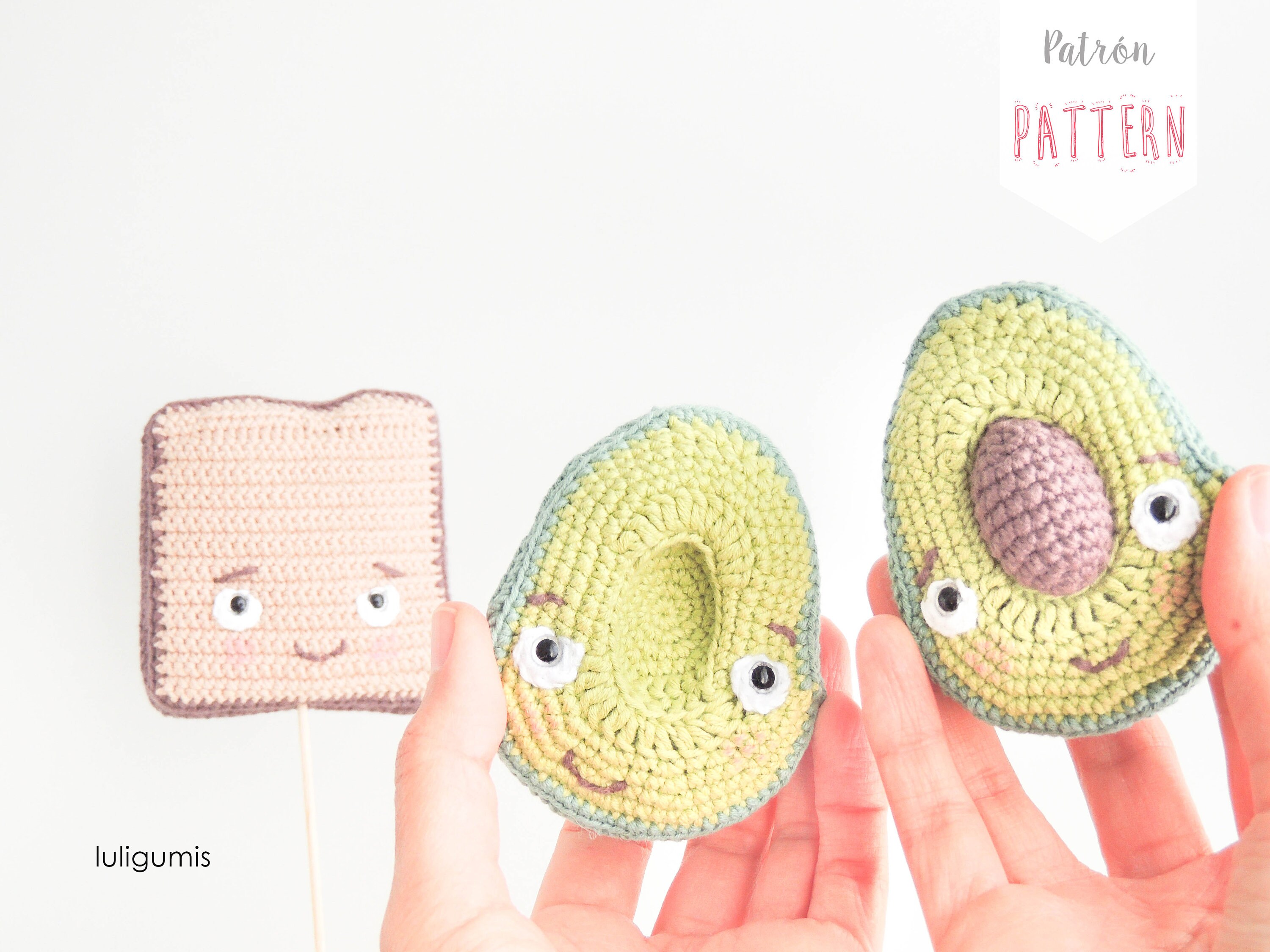 Avocado Crochet Pattern Toast Amigurumi Pattern Avocado - Etsy