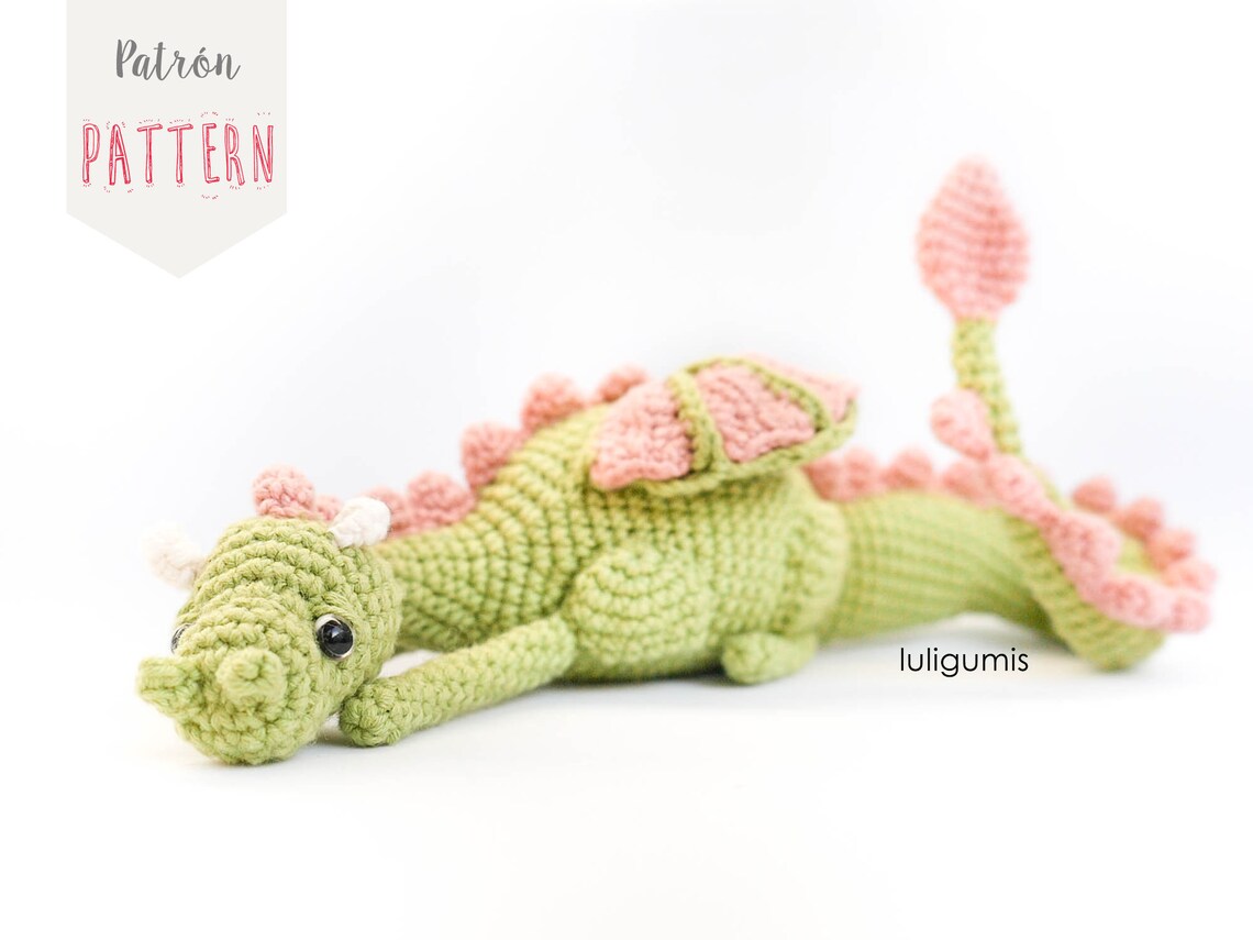 Crochet Dragon Pattern: Amigurumi Fantasy Animal (PDF Pattern) - Etsy