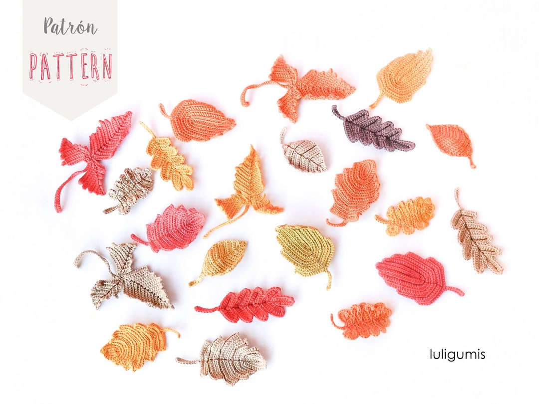 Fall Leaves Crochet Pattern Autumn Leaves Crochet Pattern Applique Fall ...