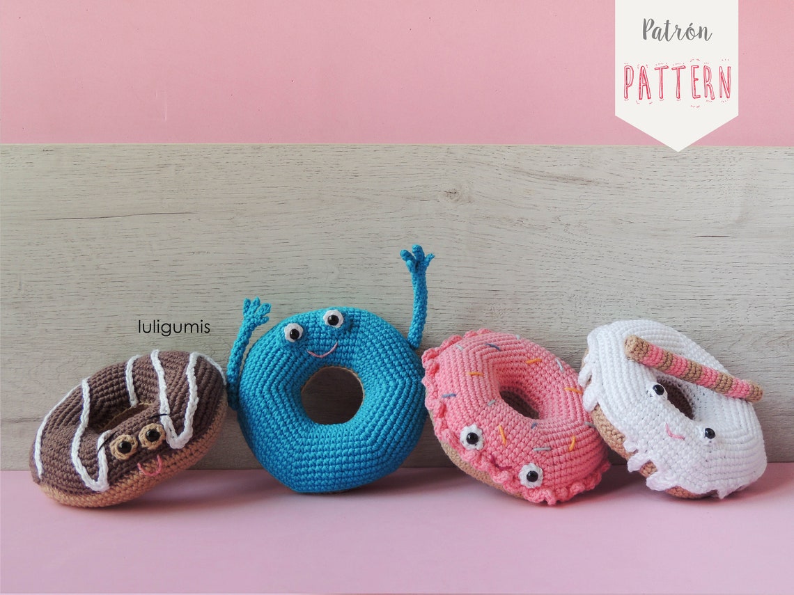 Donuts Crochet Pattern Donut Amigurumi Pattern Food | Etsy
