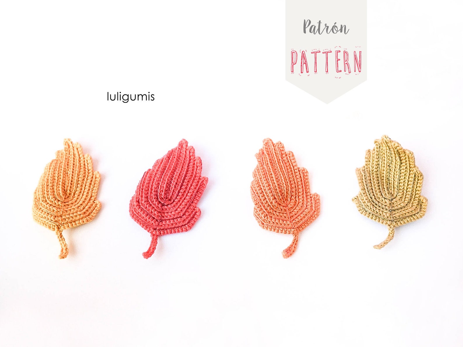 Fall Leaves Crochet Pattern Autumn Leaves Crochet Pattern Applique Fall ...
