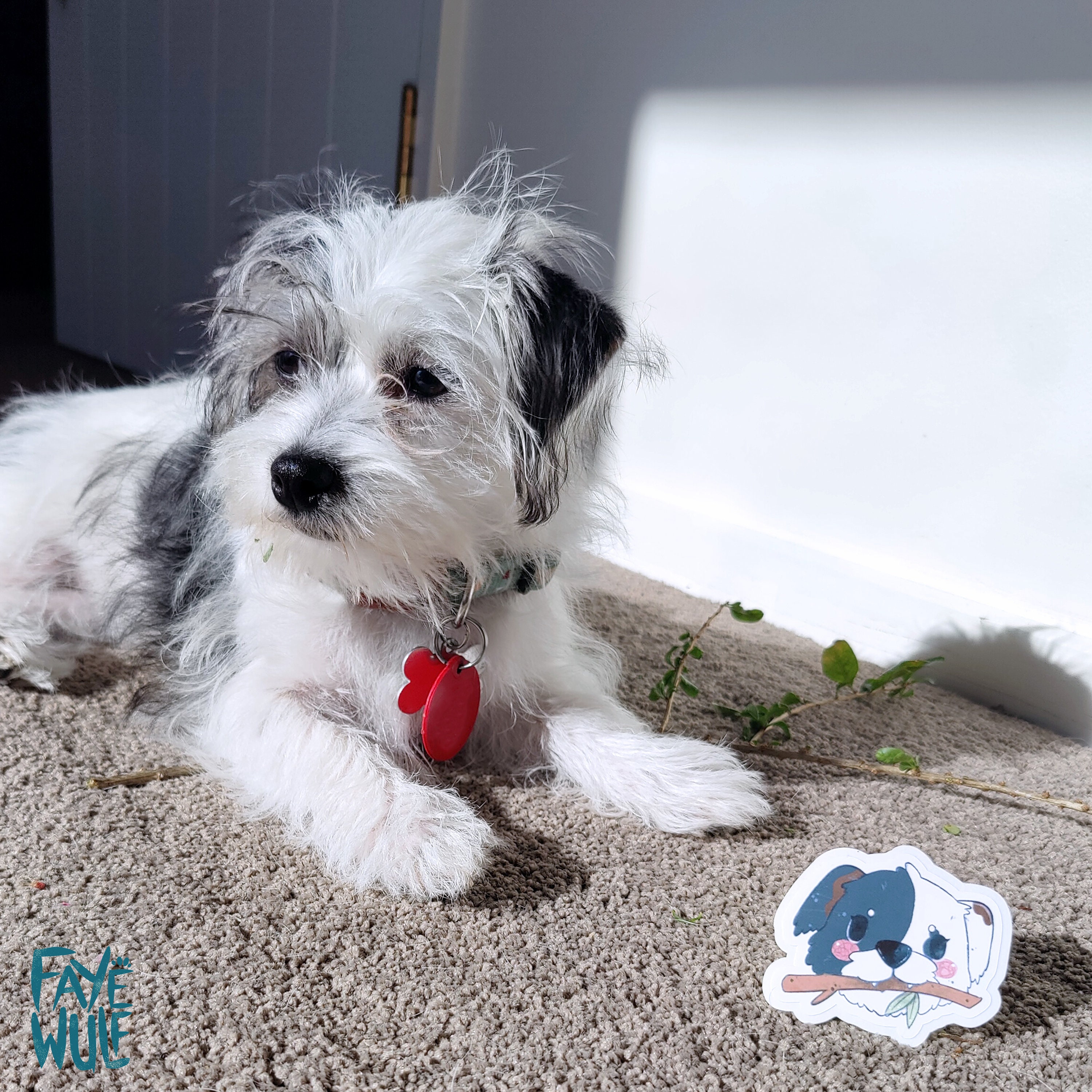 Canine Trio Sticker Pack Die-cut Stickers Cute Wolf Kawaii Doggo Puppy ...