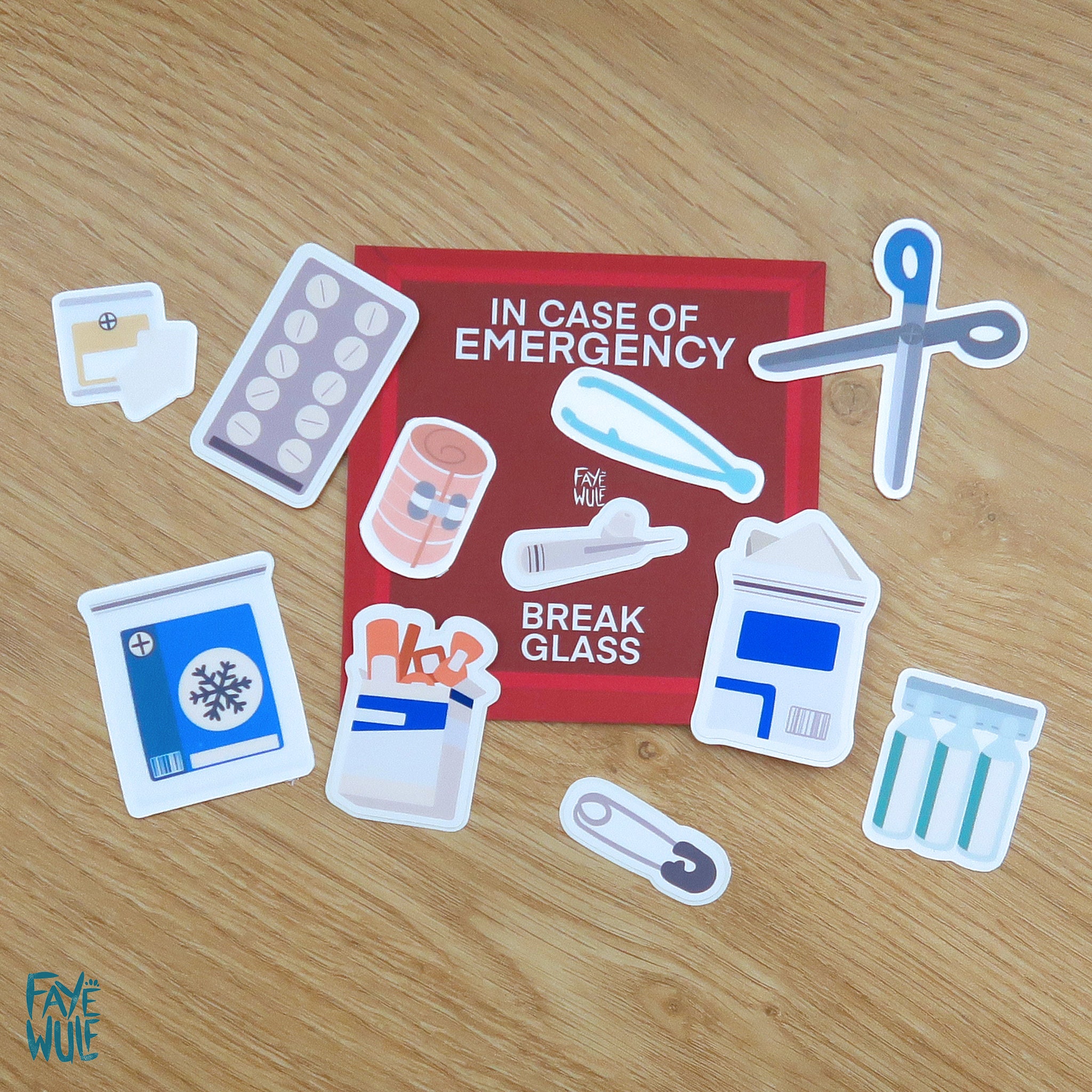 First Aid Kit Sticker Pack | Die-cut Stickers | Cute | Medicine ...