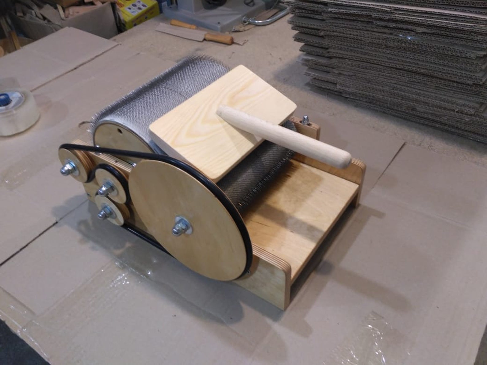 KIT Happy Drum Carder for wool 72TPI Belt | Etsy