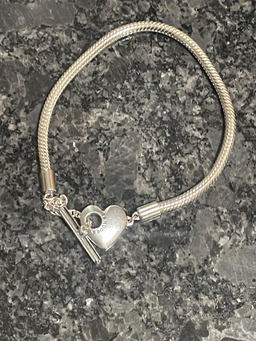 Pandora Moments Heart T-bar Snake Chain Bracelet - Etsy
