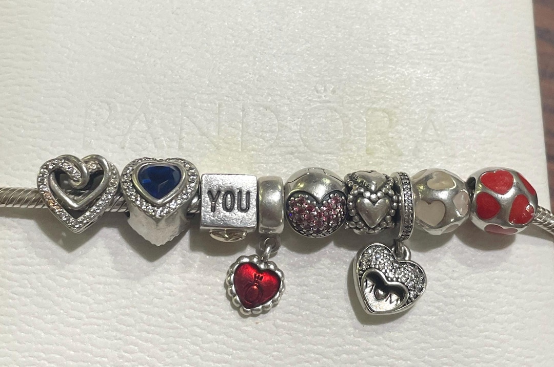 Pandora Heart Multiple Sterling Silver Charms. Look Through Photos for ...