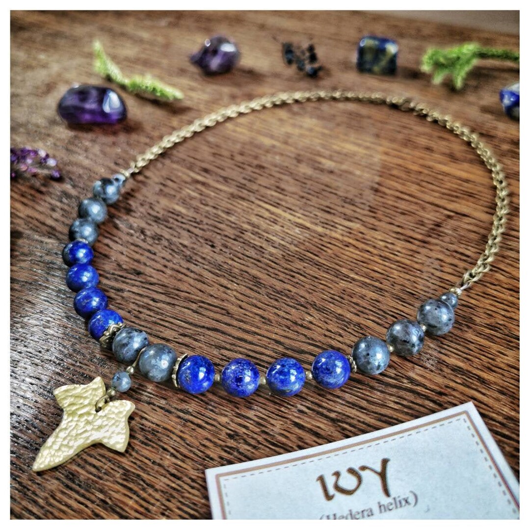 Ivy Tree Leaf Laiton Or Boho Perles Collier Choker - Etsy France