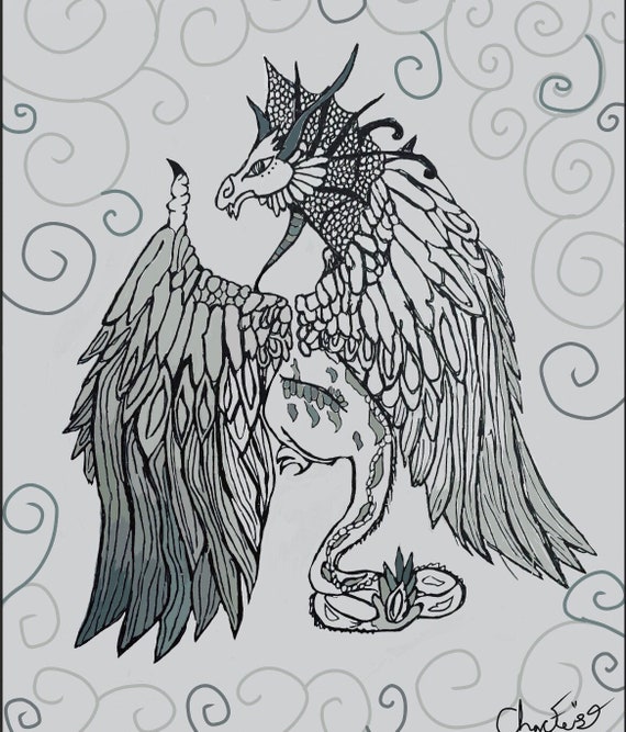 Leafy Sea Dragon Original Ink Drawing — Contemporary