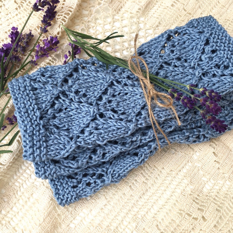 Knitted Hand Towels - Etsy