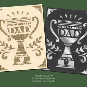 World's Best Dad Trophy Father's Day Insert Card SVG Cut Files / Insert ...