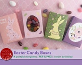 Easter Candy Boxes Printable Craft Box Template Easter Etsy