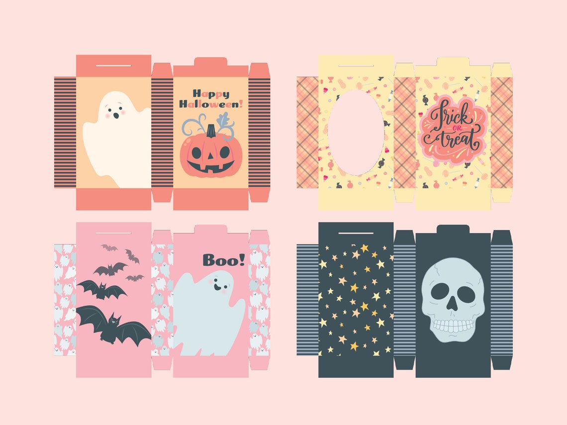 Halloween Candy Boxes / Printable Templates / PDF and PNG / | Etsy Canada