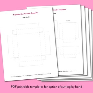 Explosion Gift Box Template / Cut Files / Printable Templates / Svg ...