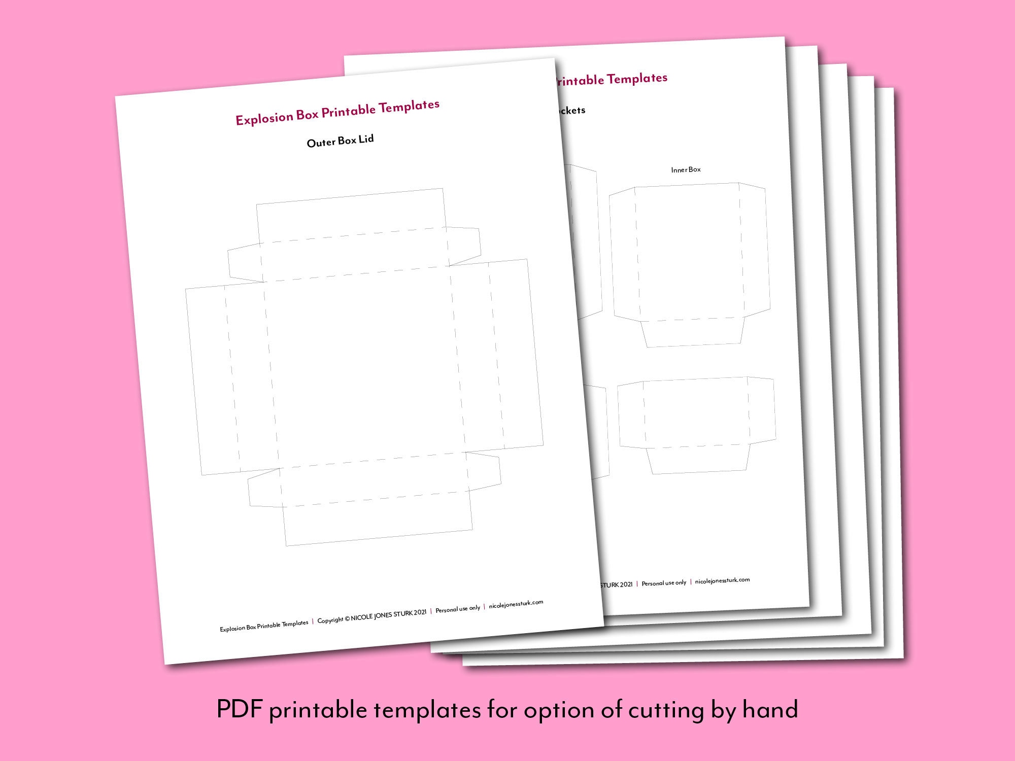 Explosion Gift Box Template / Cut Files / Printable Templates - Etsy