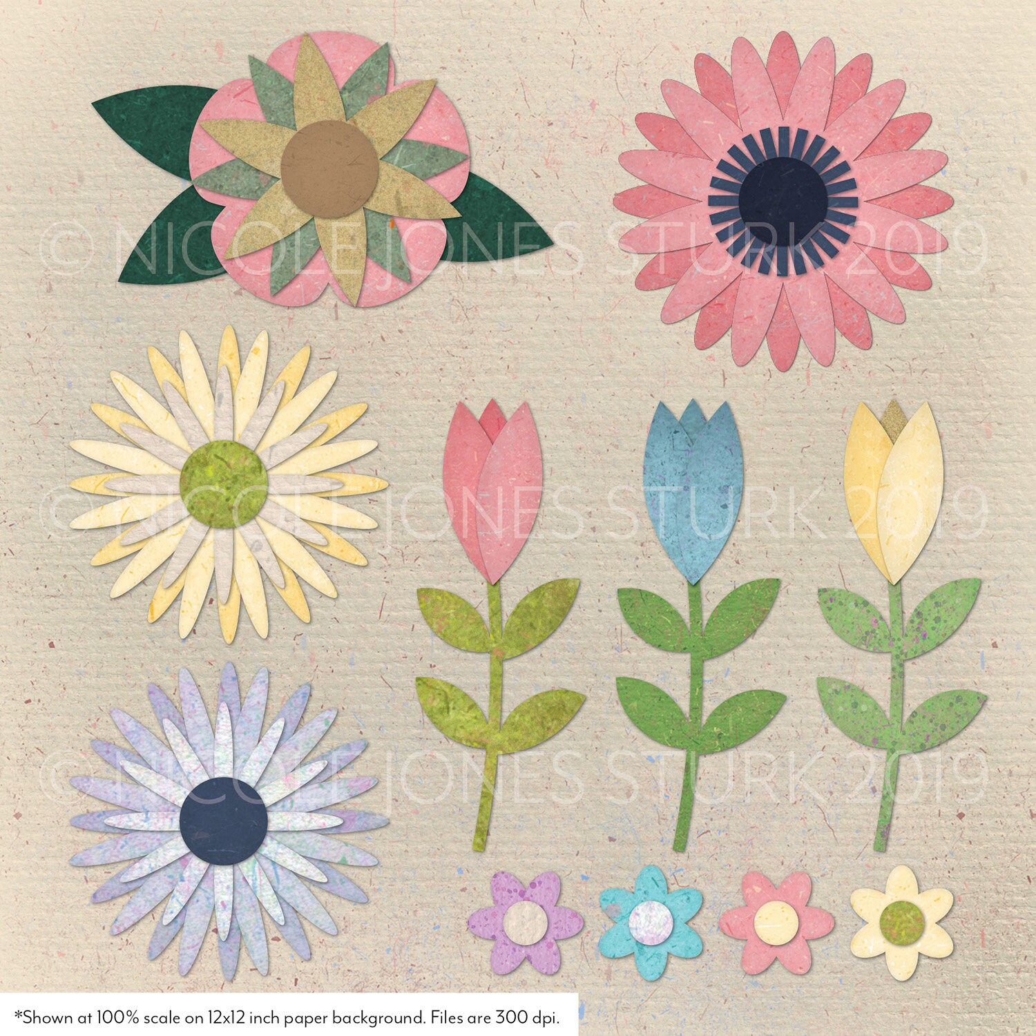 Paper Plants Digital Clip Art / Scrapbook Embellishments / Cut - Etsy