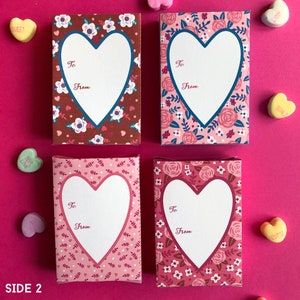 Valentines Heart Candy Boxes / Printable Craft / PDF and PNG / Digital ...