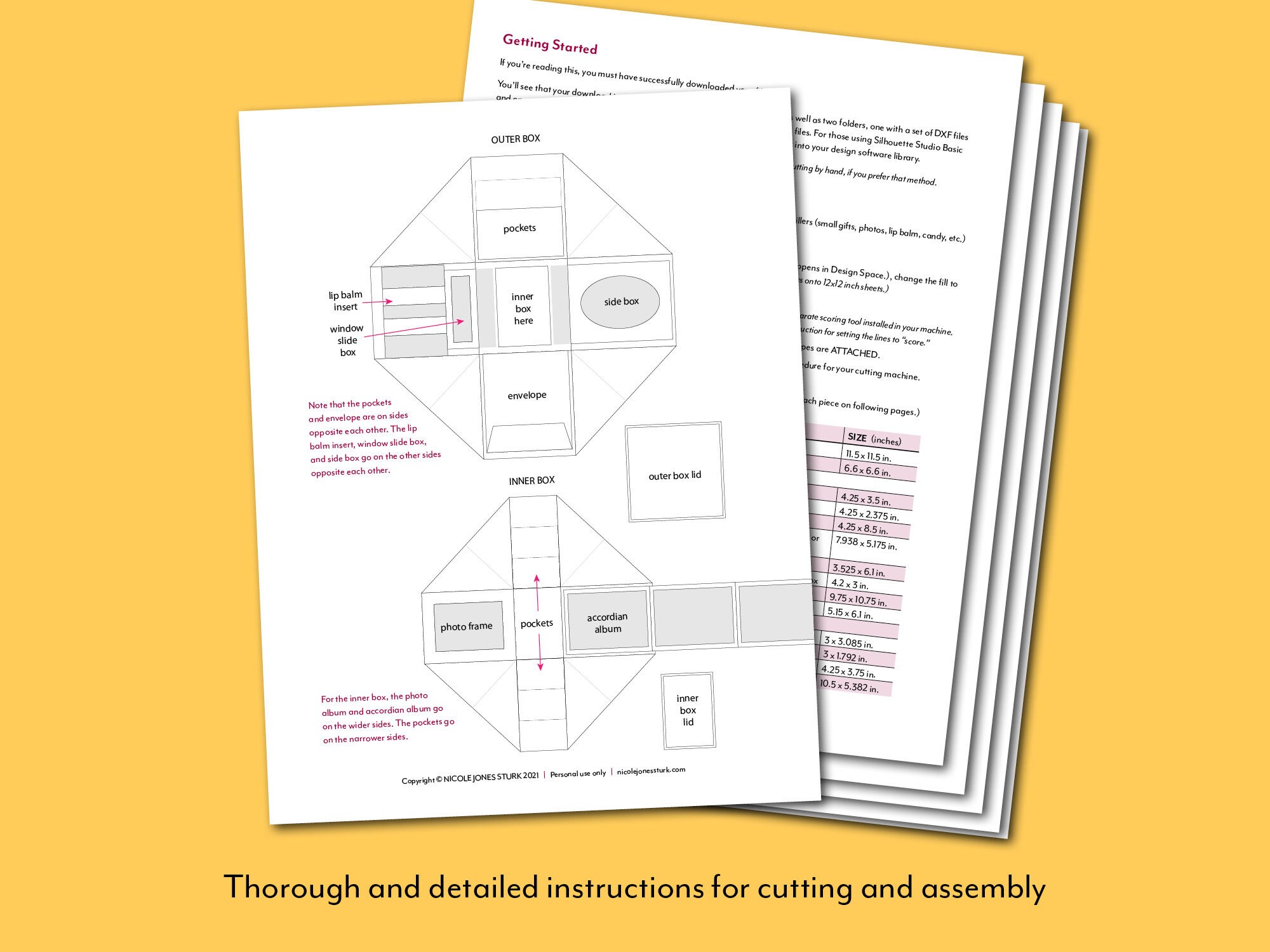 Explosion Gift Box Template / Cut Files / Printable Templates - Etsy