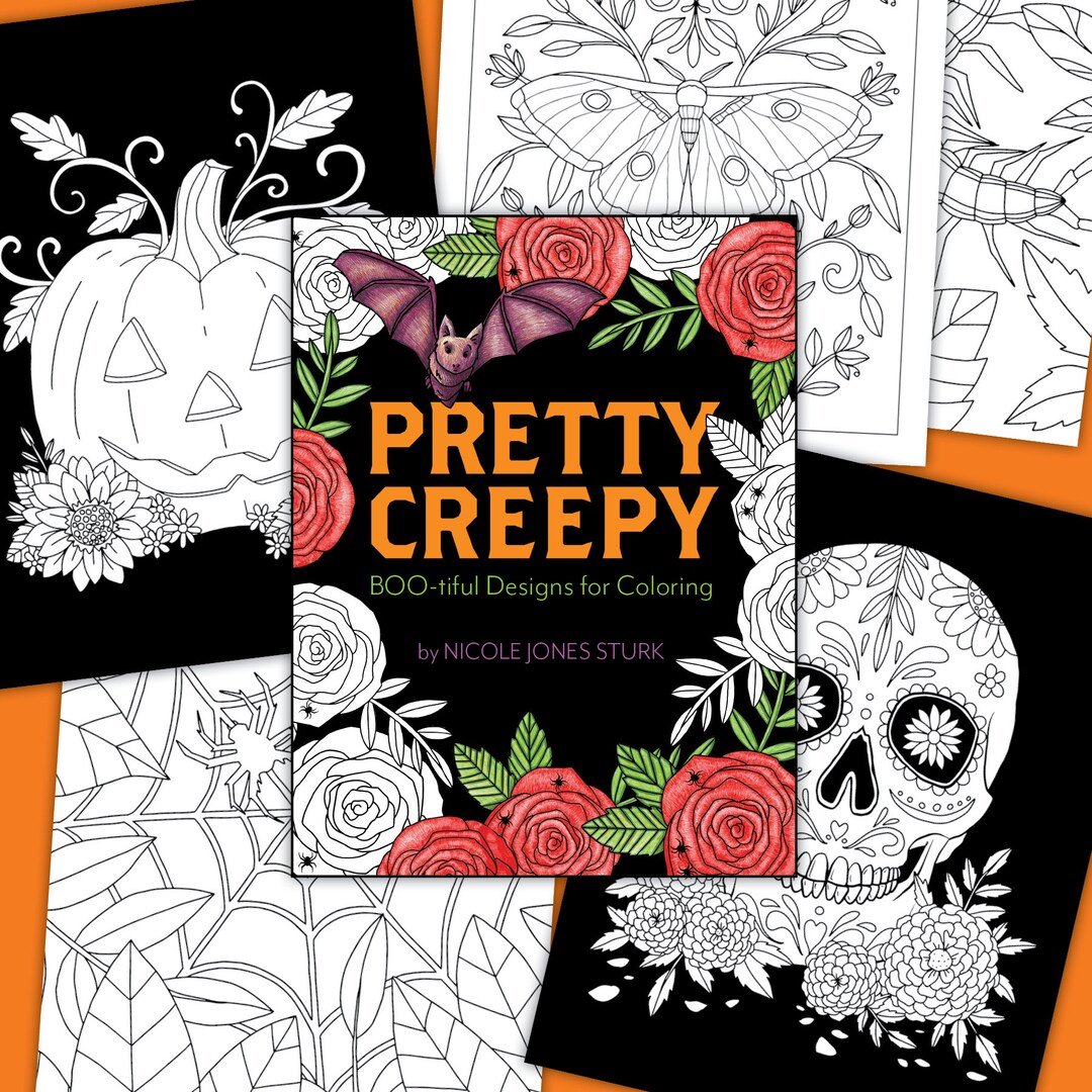 PRETTY CREEPY: Boo-tiful Designs for Coloring / Printable Halloween ...