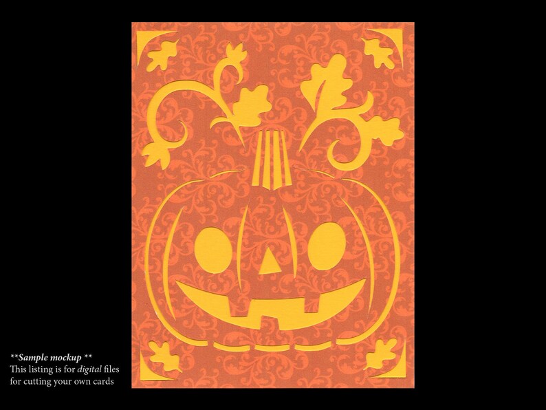 Halloween Card SVG Cut Files Bundle / Halloween Insert Card / - Etsy