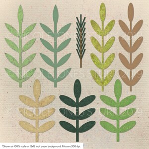 Paper Plants Digital Clip Art / Scrapbook Embellishments / Cut Paper ...