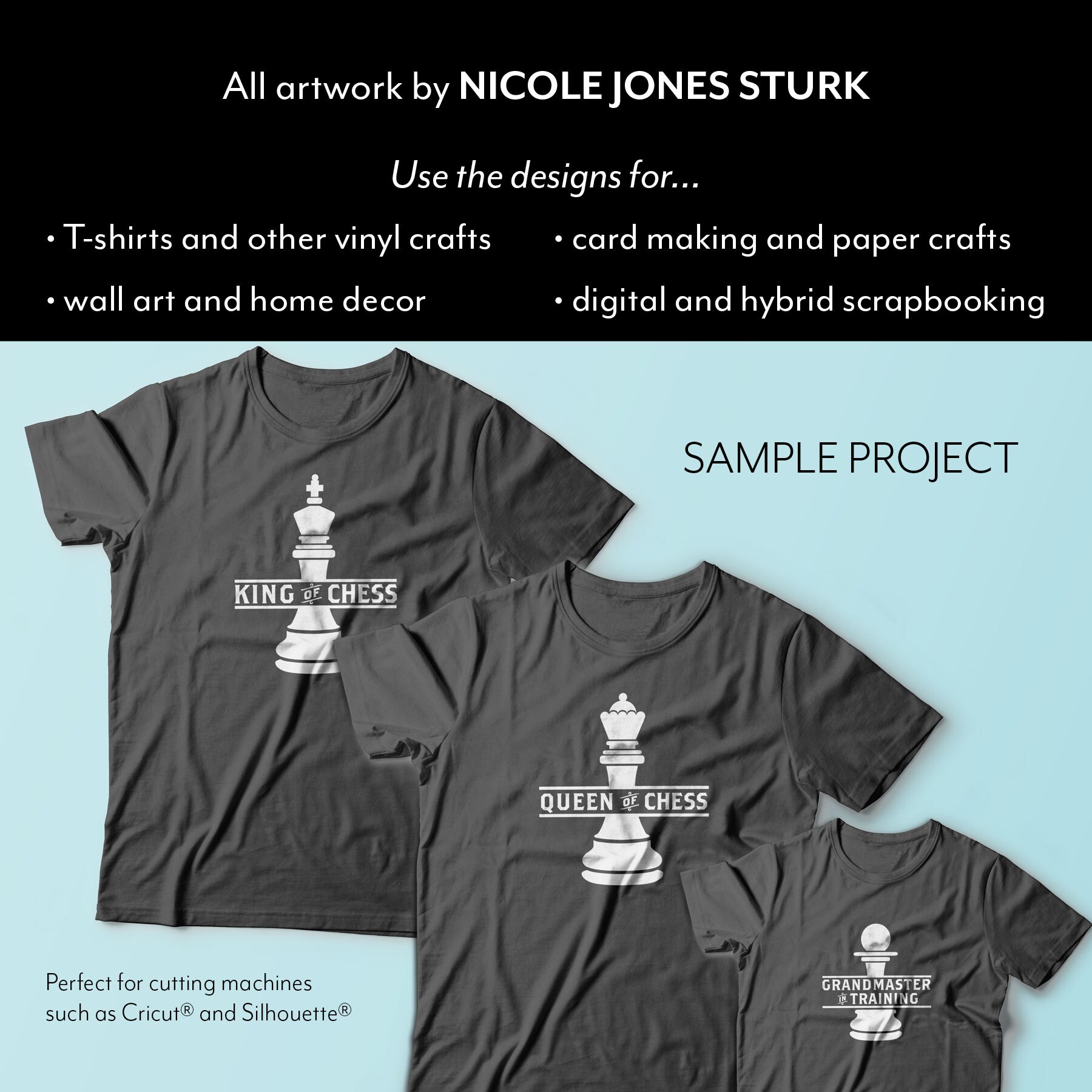 Chess Family SVG & PNG set / SVG cut files / digital clip art | Etsy