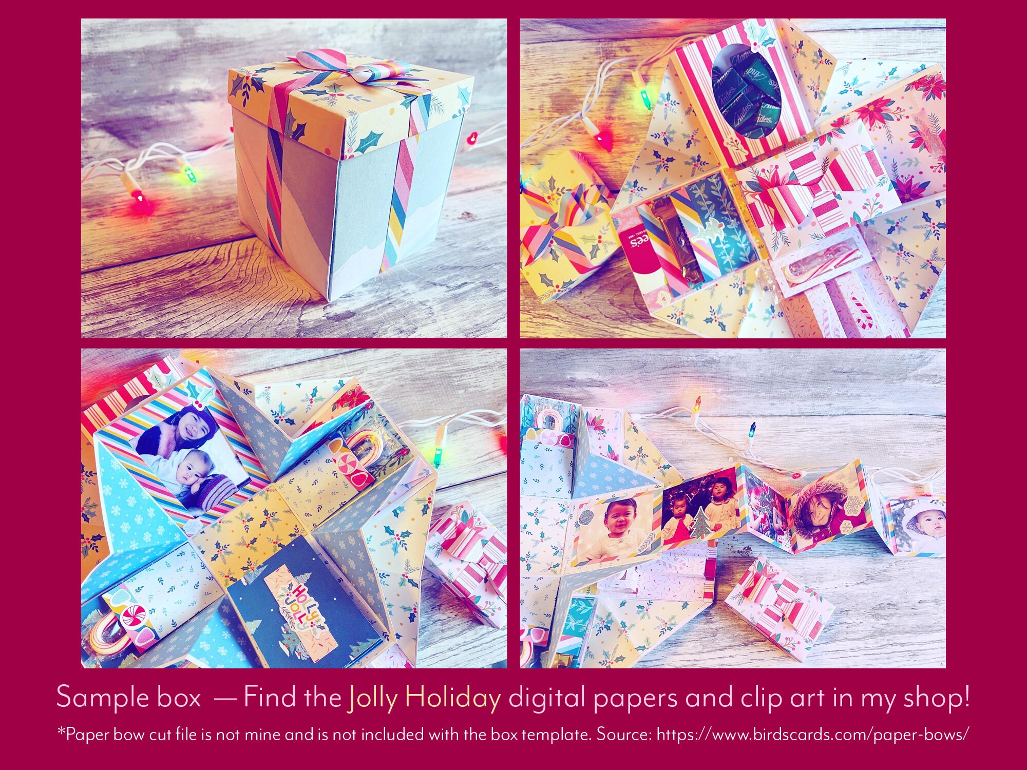 Explosion Gift Box Template / Cut Files / Printable Templates - Etsy