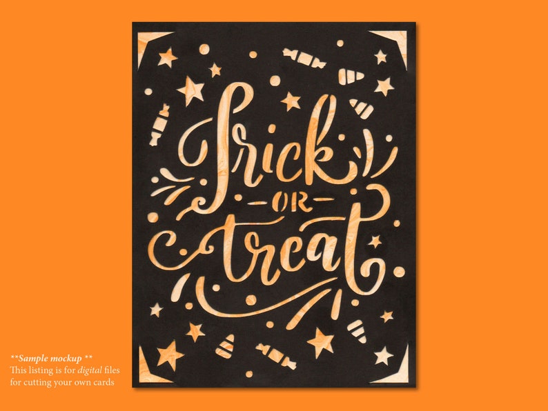 Halloween Card SVG Cut Files Bundle / Halloween Insert Card / - Etsy