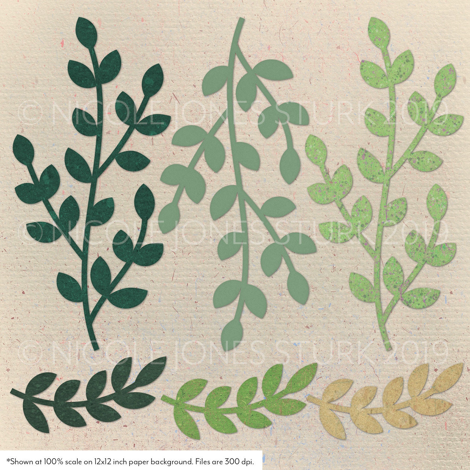 Paper Plants Digital Clip Art / Scrapbook Embellishments / Cut - Etsy