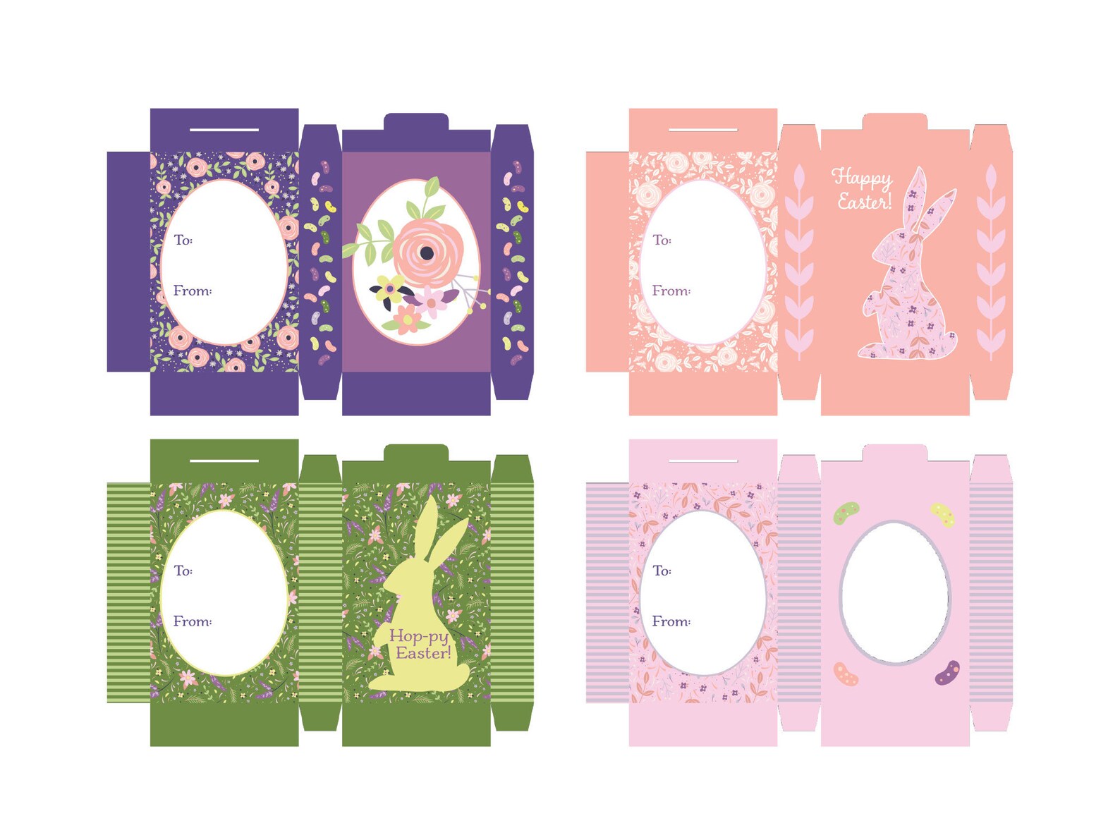 Easter Candy Boxes / Printable Craft / Box Template / Easter | Etsy