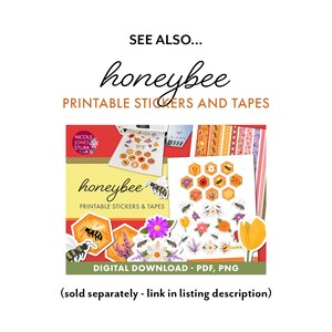 Honeybee Printable Stationery Set / Bee Printables / Papers, Sticky ...