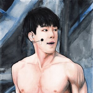 Monsta X Wonho Portrait Handmade Drawing Kpop Wall Art Decor - Etsy