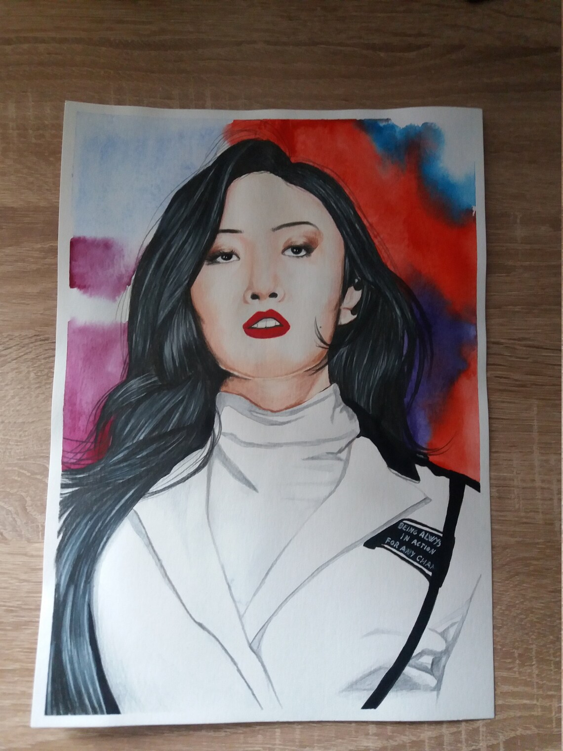 Mamamoo's Hwasa Portrait Handmade Drawing Kpop Wall Art - Etsy