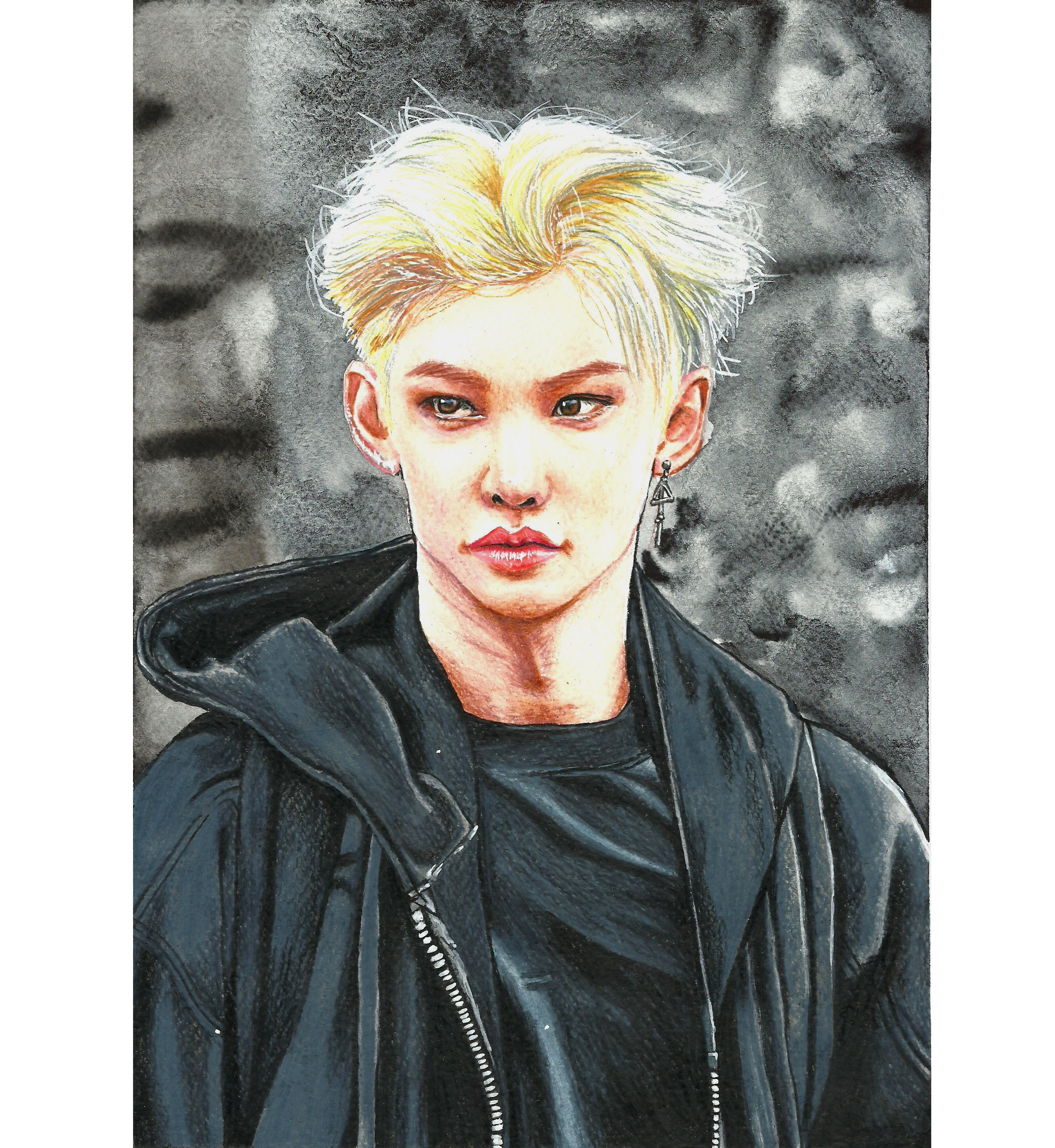 Felix stray Kids Portrait Handmade Drawing Kpop Wall Art - Etsy UK
