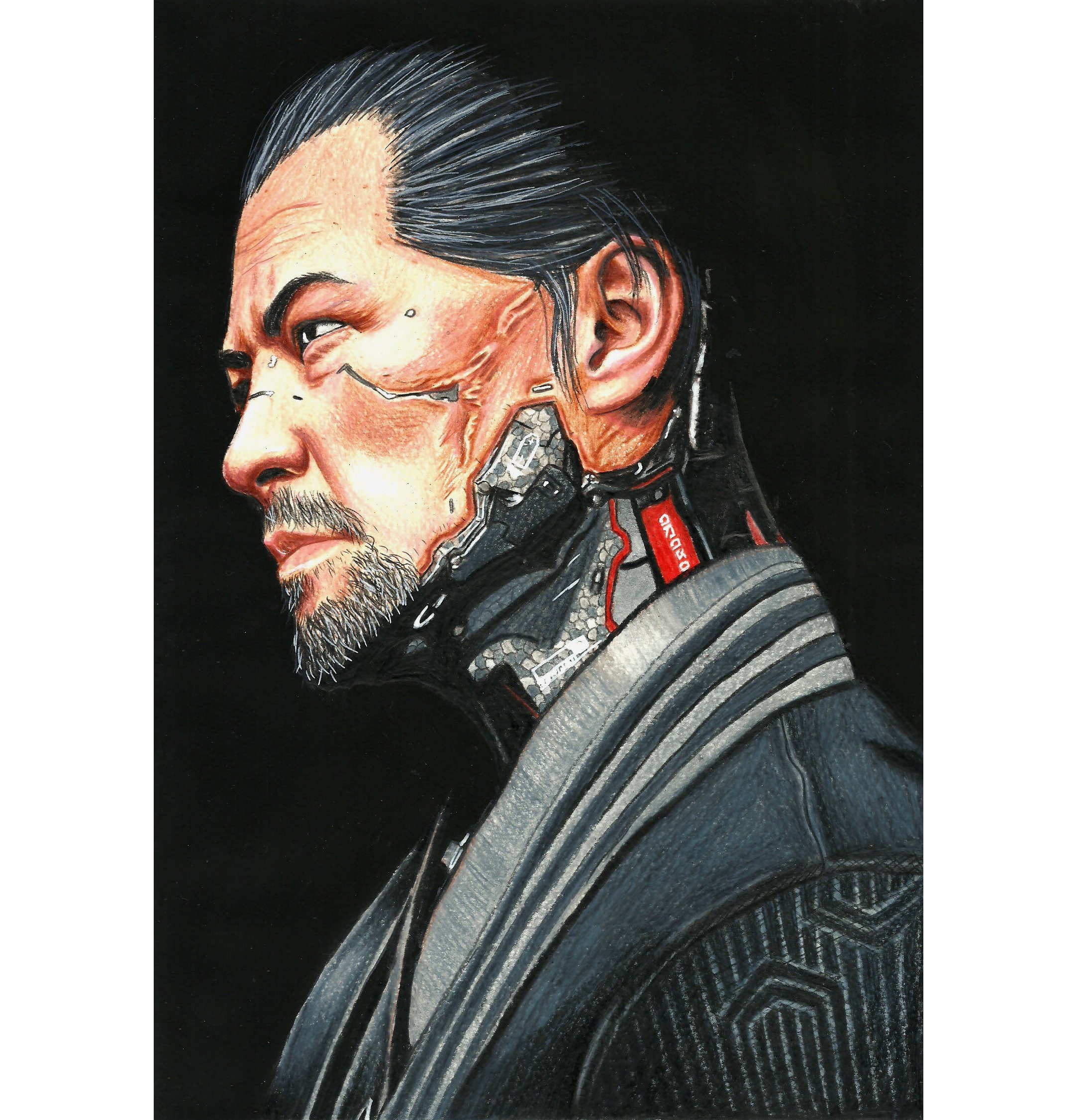 Cyberpunk 2077 Goro Takemura Mixedmedia Portrait 4 - Etsy UK