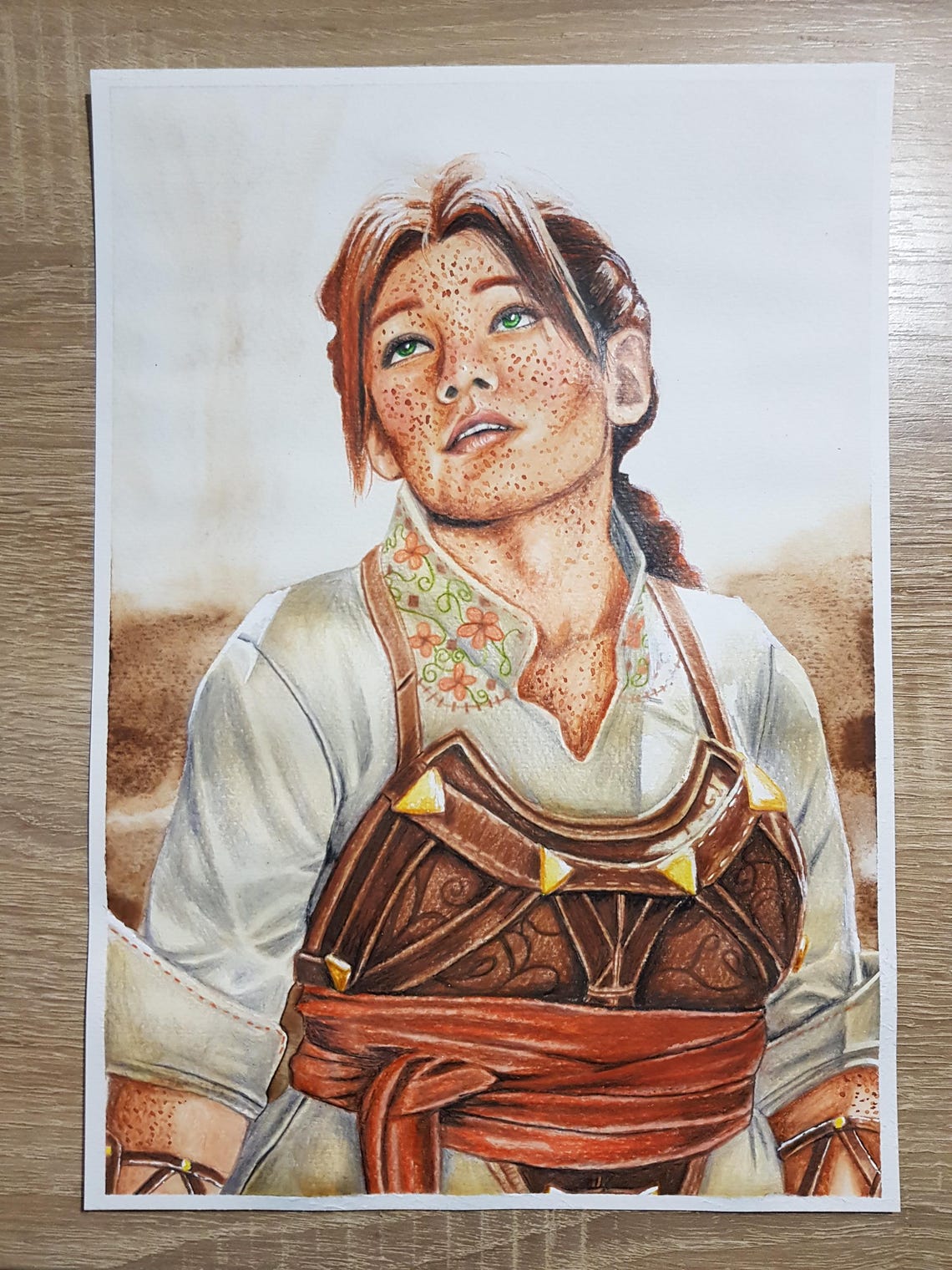 Dragon Age Veilguard Lace Harding Portrait Handmade Drawing Wall Art ...