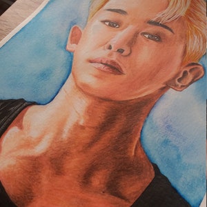 Wonho OPEN MIND Portrait Handmade Drawing Kpop Wall Art Decor - Etsy