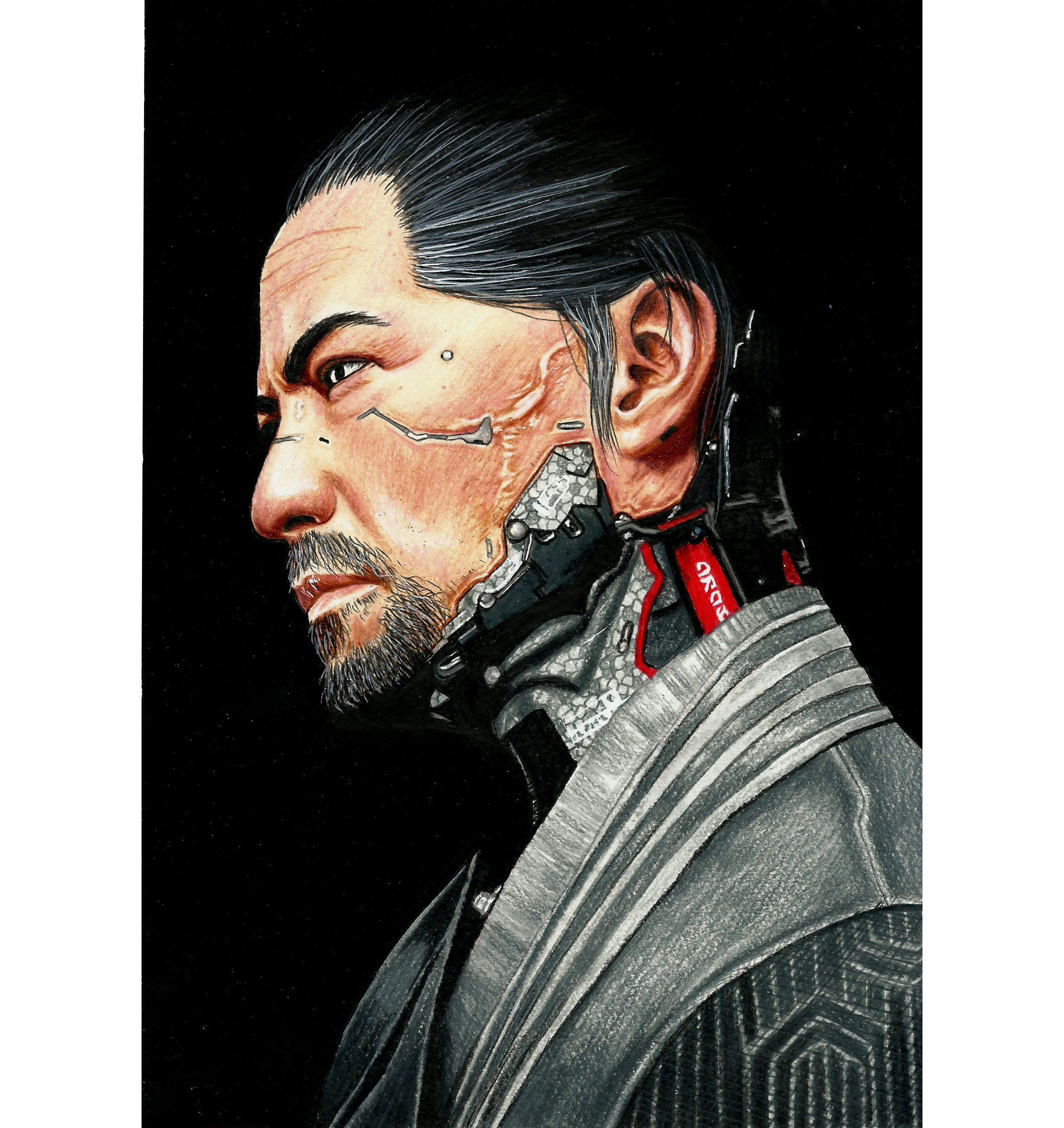 Cyberpunk 2077 Goro Takemura Portrait Handmade Drawing Wall - Etsy UK