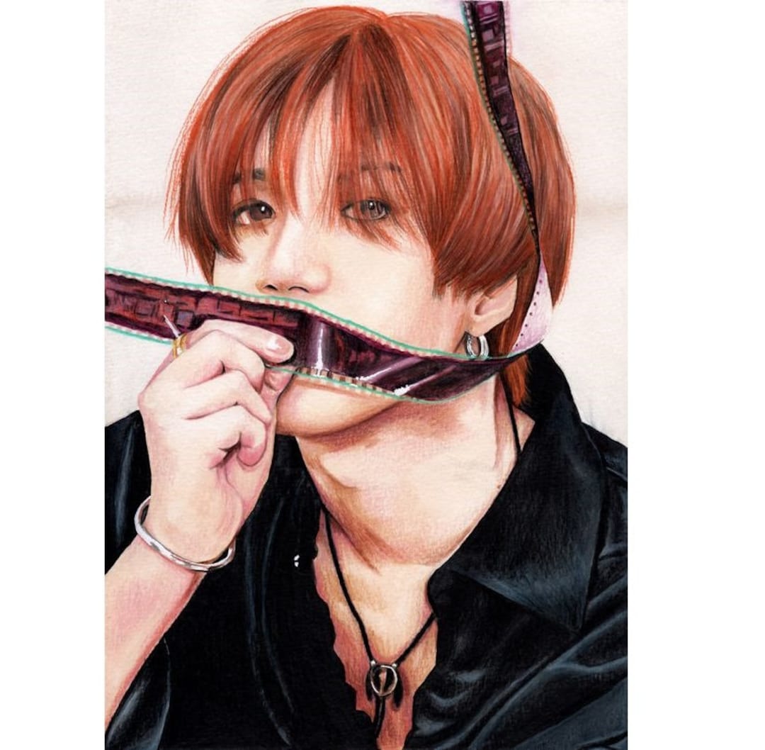 Taemin Shinee Portrait Handmade Drawing Kpop Wall Art Decor - Etsy UK