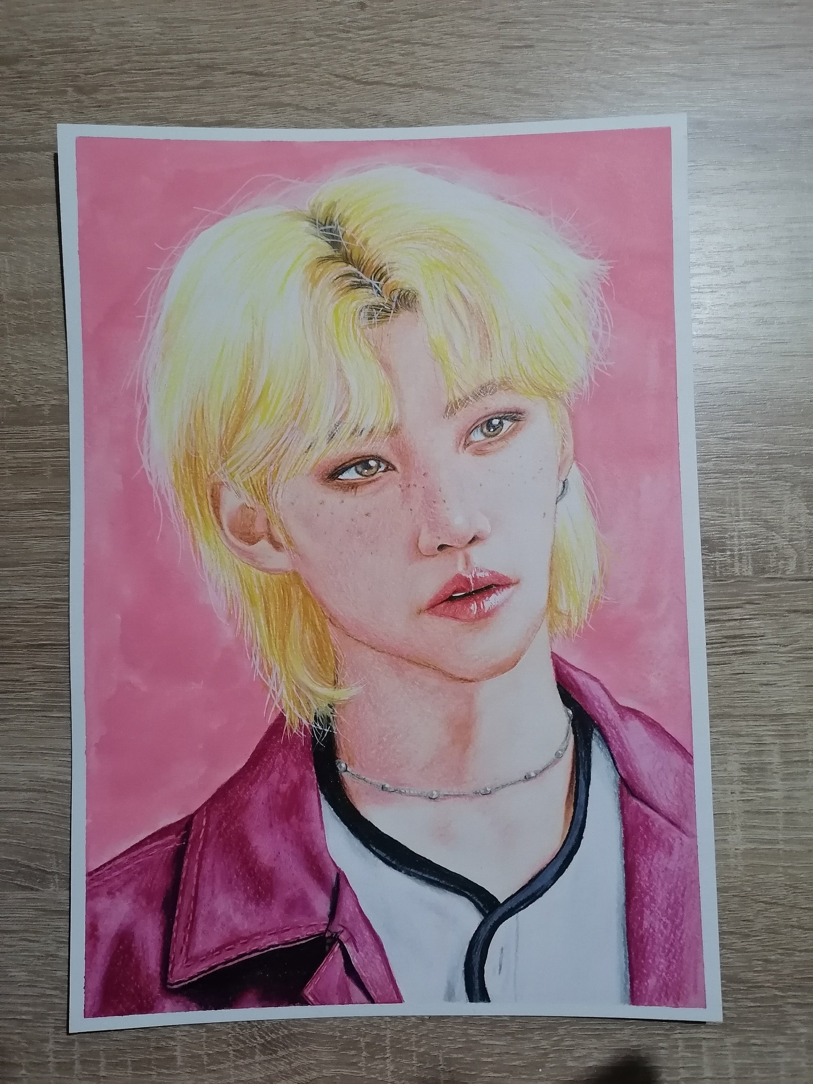 Felix stray Kids Portrait Handmade Drawing Kpop Wall Art Decor - Etsy
