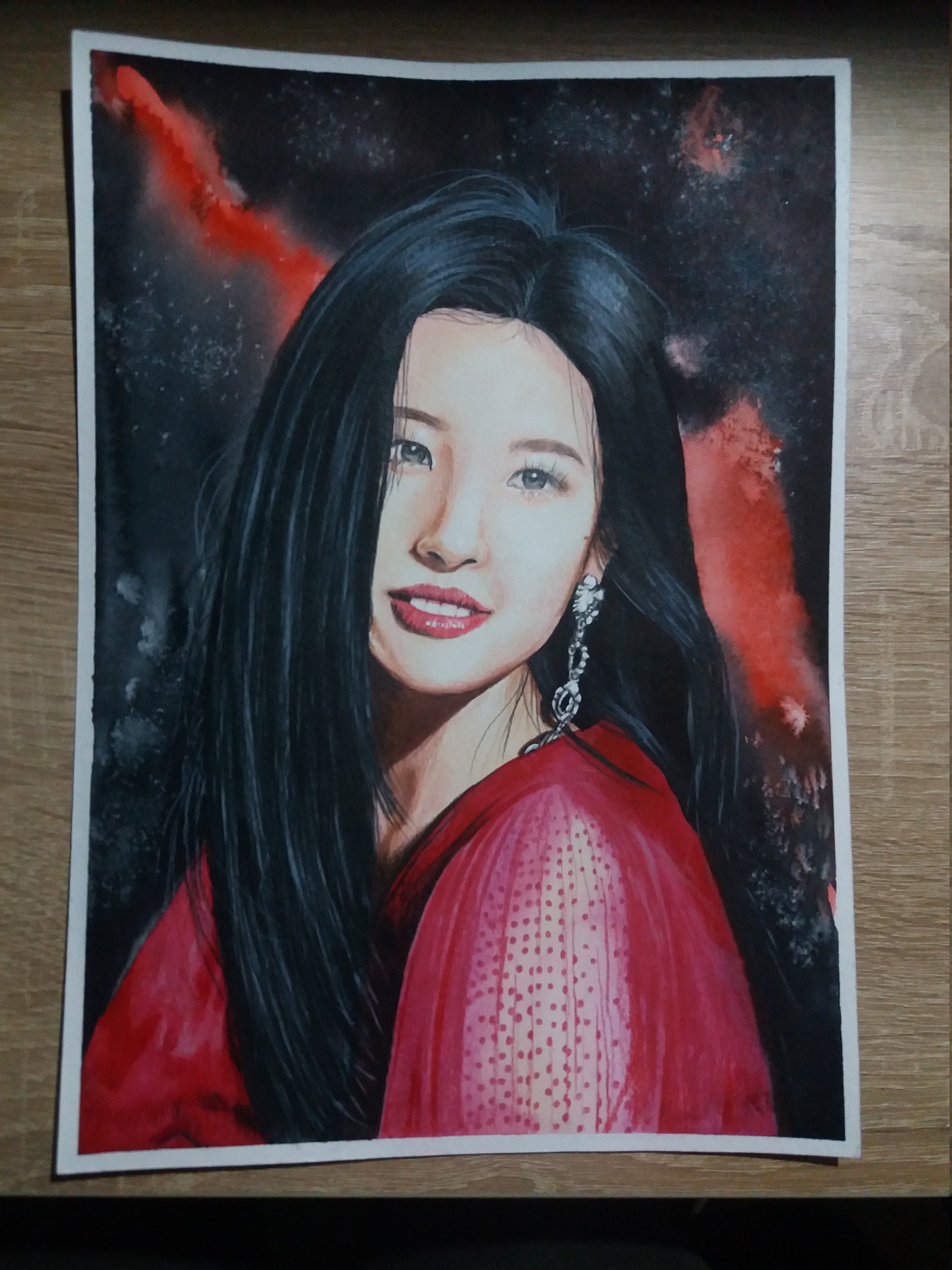 Sunmi Portrait Handmade Drawing Kpop Wall Art Decor - Etsy